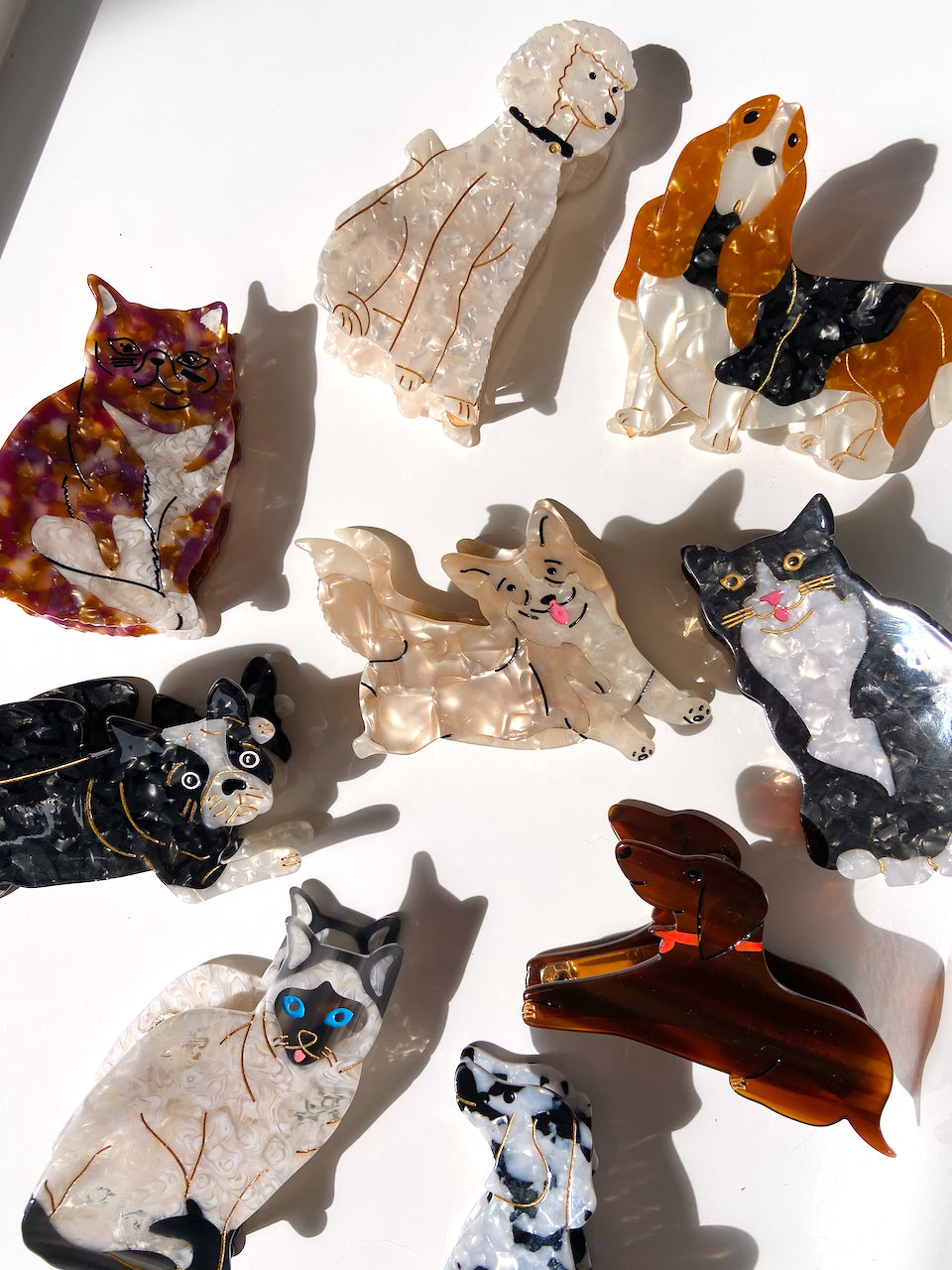 Hand-Painted Claw Clips – Solar Eclipse