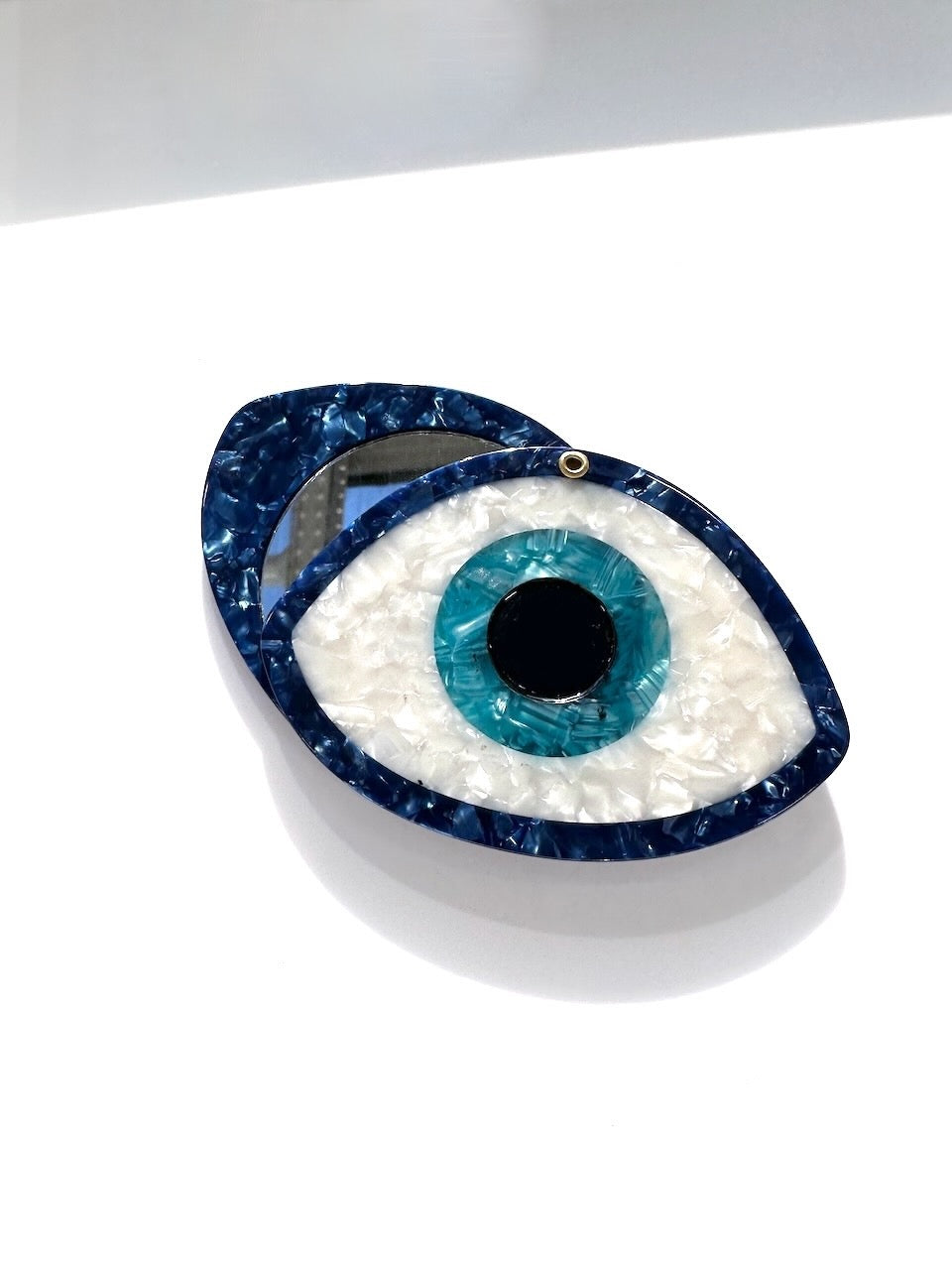 Hand-painted Evil Eye Compact Mirror | Eco-Friendly – Solar Eclipse