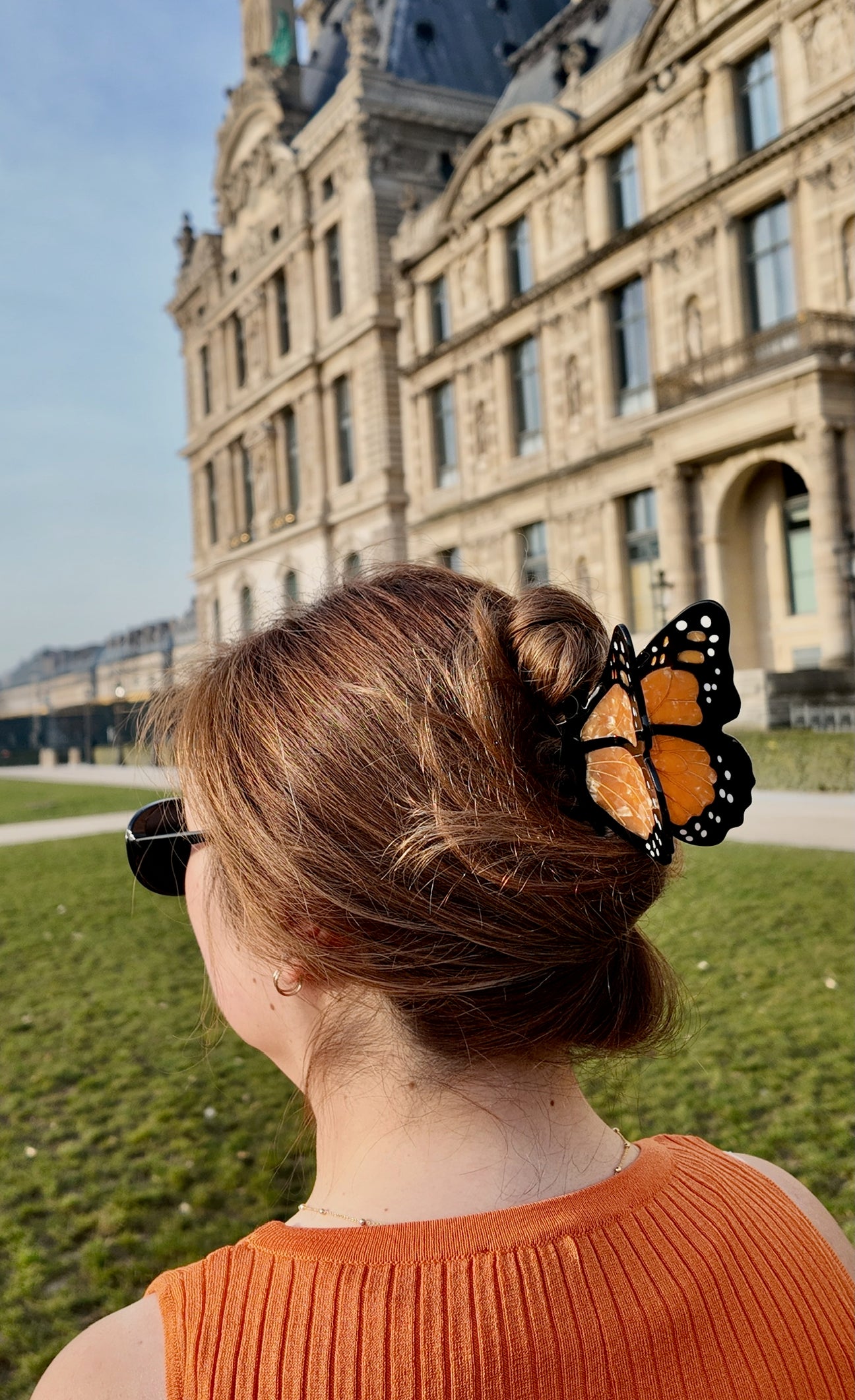 Hand-painted Monarch Butterfly Claw Hair Clip | Eco-Friendly – Solar ...