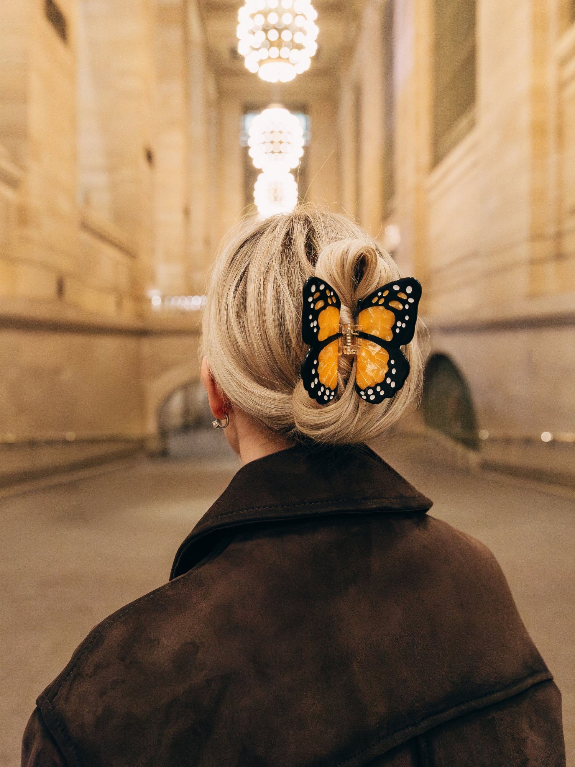 Hand-painted Monarch Butterfly Claw Hair Clip | Eco-Friendly – Solar ...