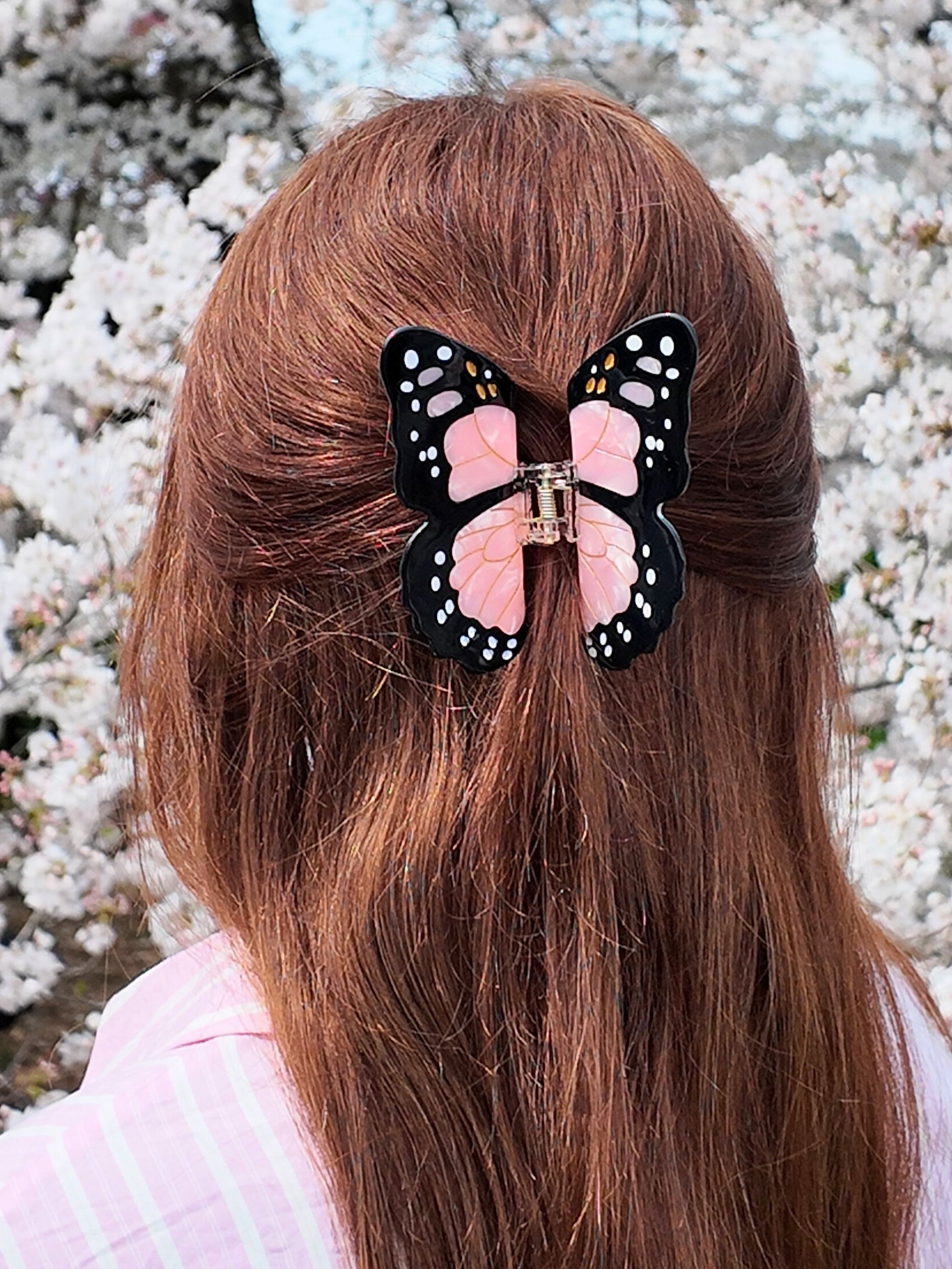 Hand-painted Monarch Butterfly Claw Hair Clip | Eco-Friendly – Solar ...