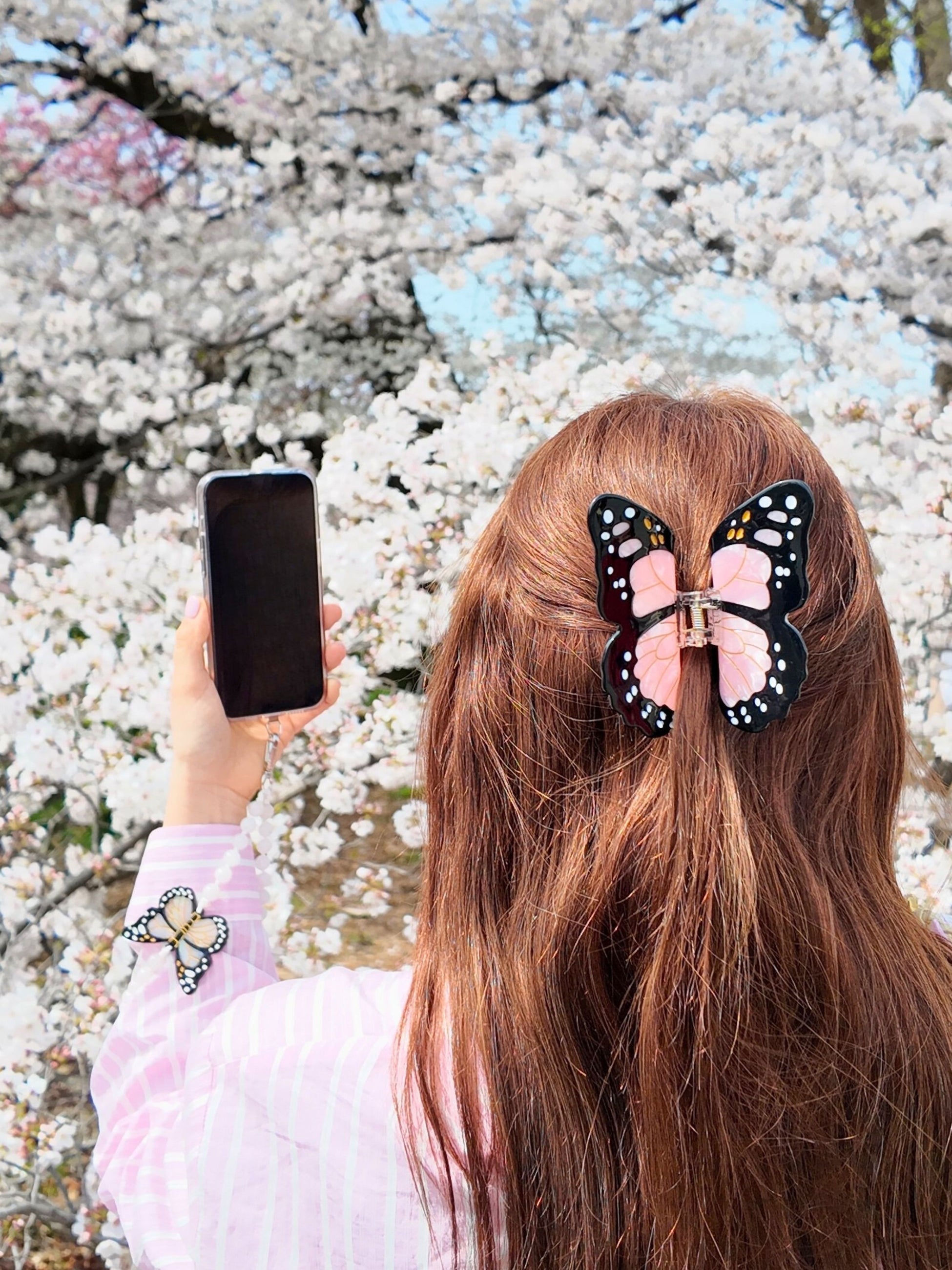 Hand-painted Monarch Butterfly Claw Hair Clip | Eco-Friendly – Solar ...