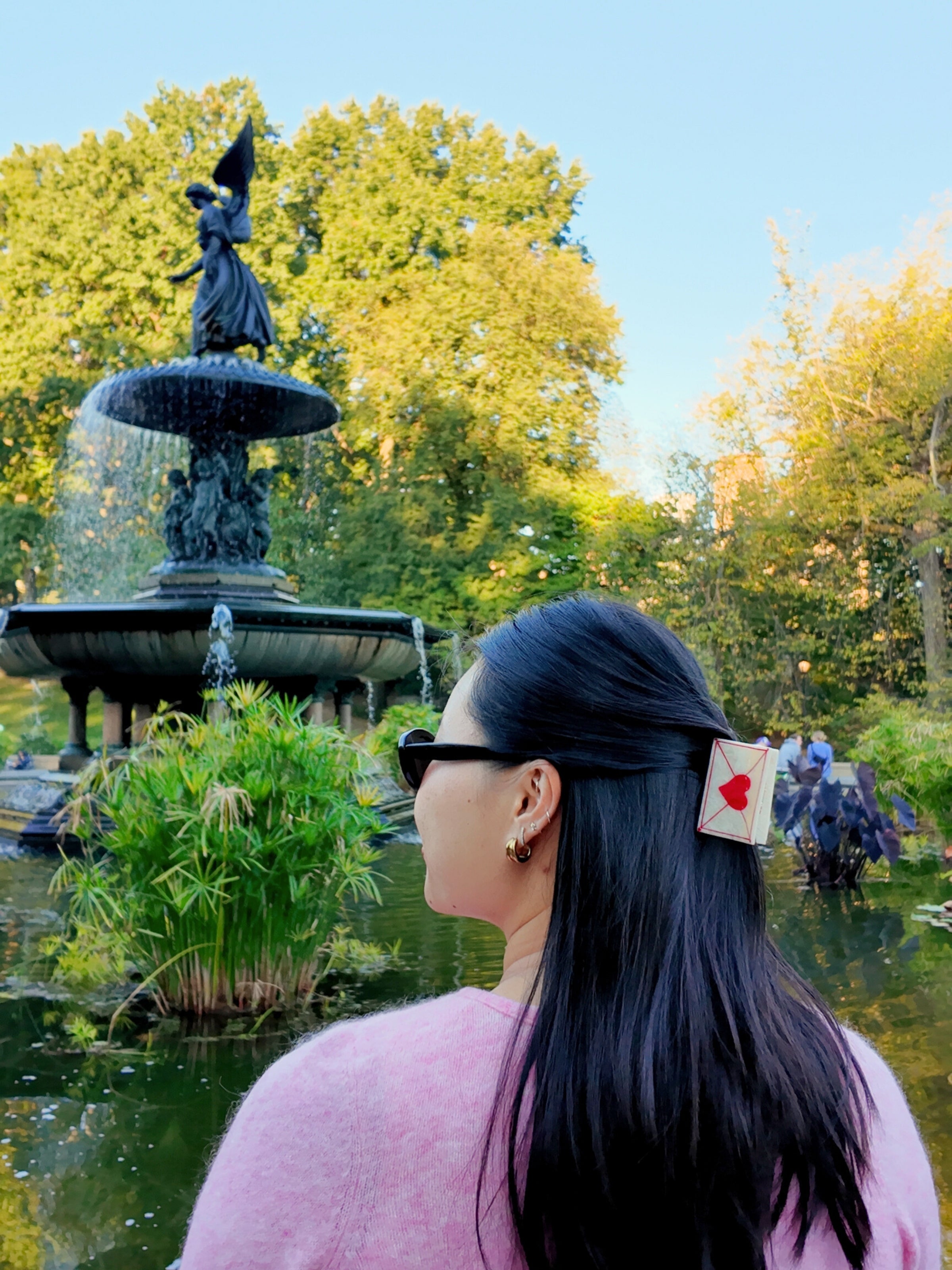 Hand-Painted Love Mail Claw Clip | Eco-Friendly – Solar Eclipse