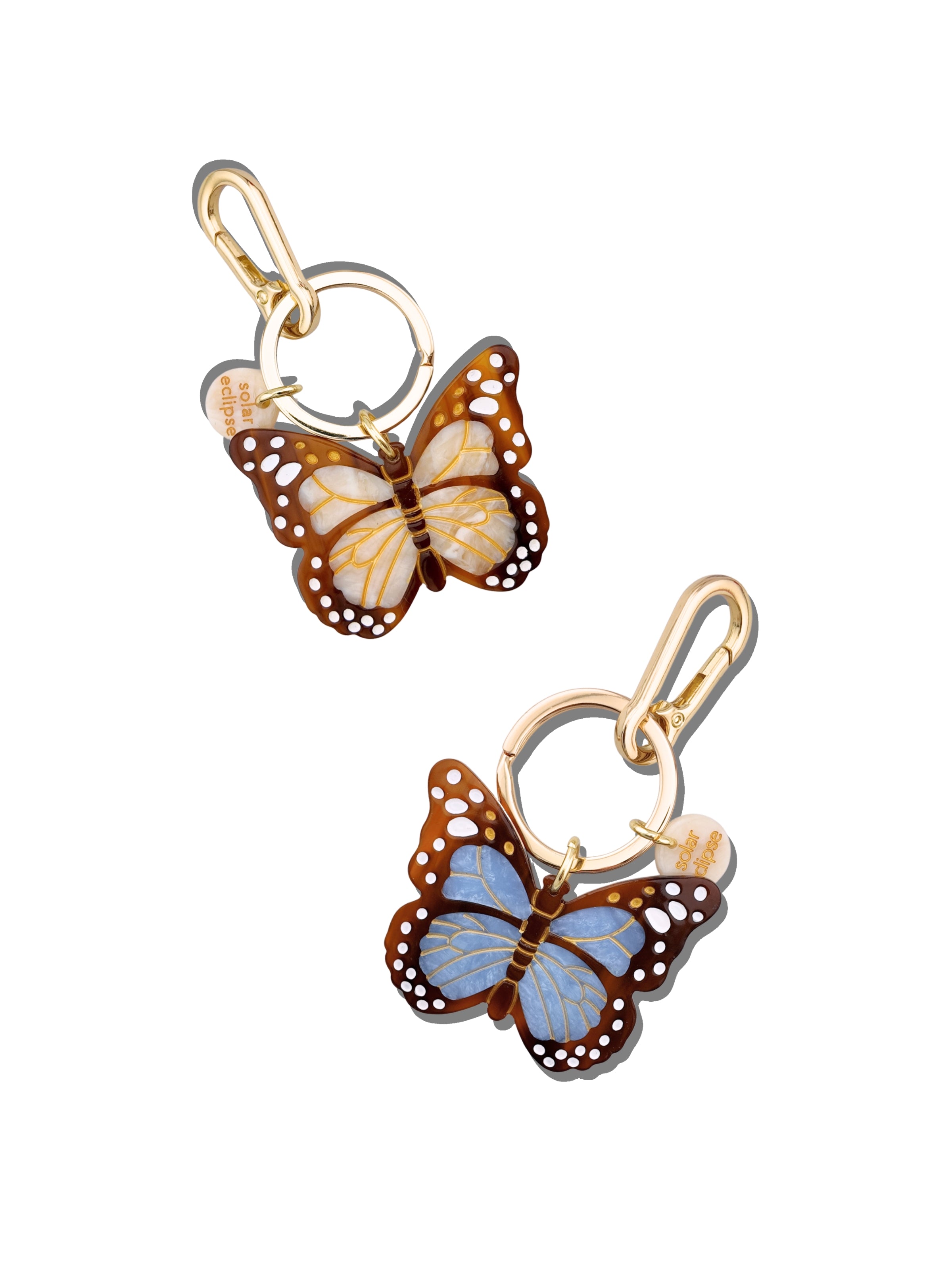 Hand-painted Boho Monarch Bag Charm + Keychain | Eco-Friendly – Solar ...